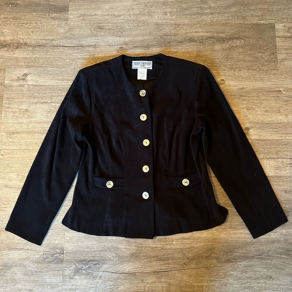 Jessica Howard | Jackets & Coats | Jessica Howard Vintage Black Suede ...